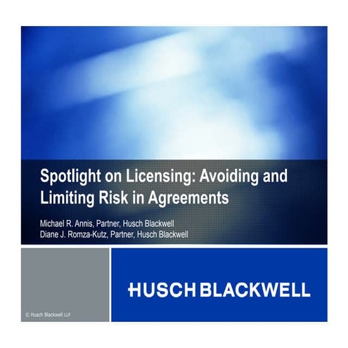 Intellectual Property Licensing in the Autonomous Vehicle | PPTX