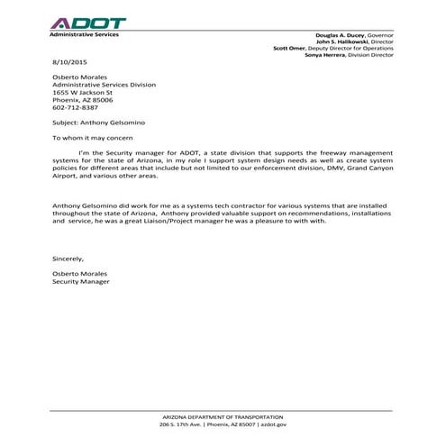 ADOT Letter | PDF