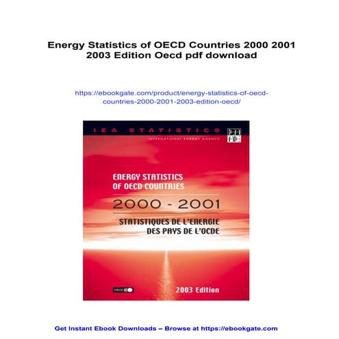 Energy Statistics of OECD Countries 2000 2001 2003 Edition Oecd | PDF