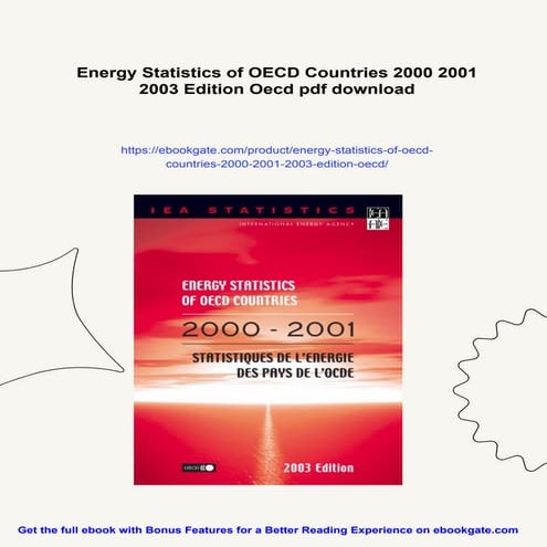 Energy Statistics of OECD Countries 2000 2001 2003 Edition Oecd | PDF
