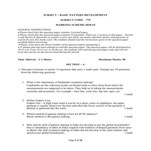 775 basic pattern development-ms | PDF