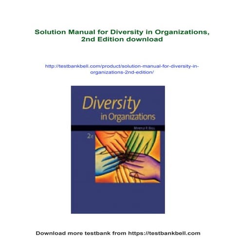 Solution Manual for Diversity in Organizations, 2nd Edition | PDF