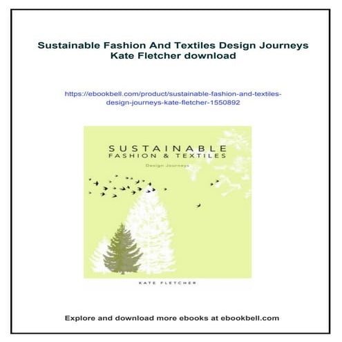 Sustainable Fashion And Textiles Design Journeys Kate Fletcher | PDF