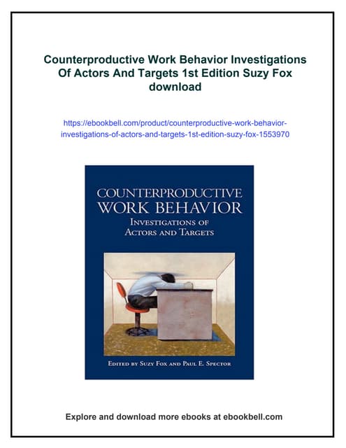 Counterproductive work behavior as protest | PDF | Career Planning ...
