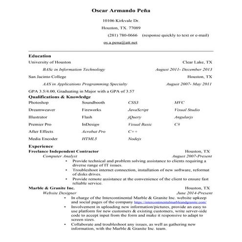 OSCAR EDIT RESUME | PDF