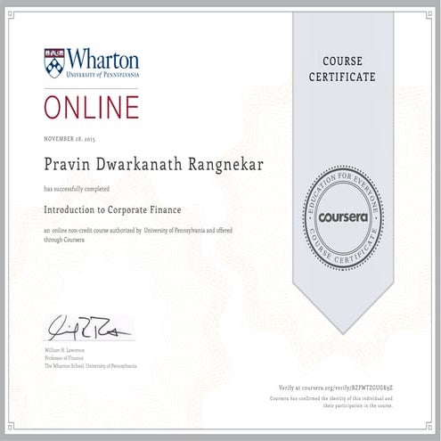 Wharton (UPenn) - Corporate Finance | PDF