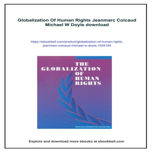Globalization Of Human Rights Jeanmarc Coicaud Michael W Doyle | PDF