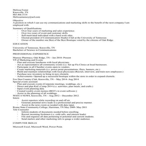 Martha Fanning resume | PDF