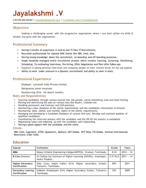 Reshma Resume 2 | PDF