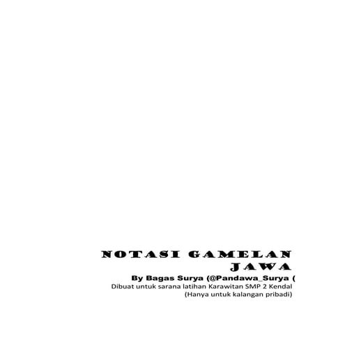 77861720 notasi-gamelan-jawa | PDF