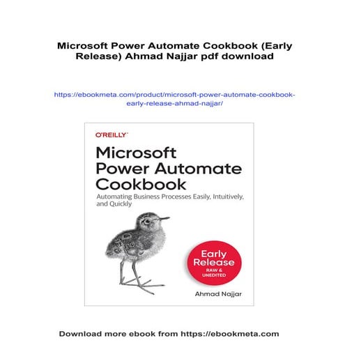 Microsoft Power Automate Cookbook (Early Release) Ahmad Najjar | PDF