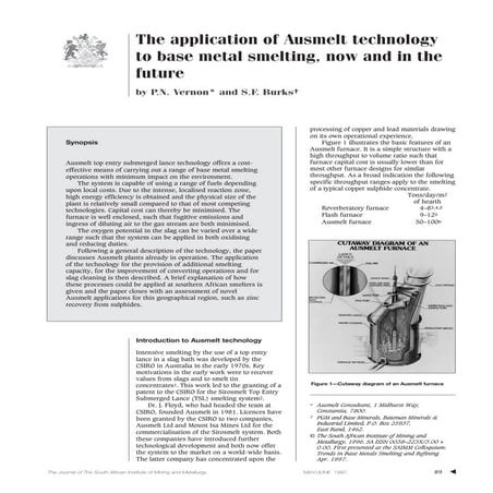 The Application of Ausmelt Technology | PDF