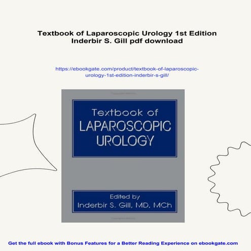 Textbook of Laparoscopic Urology 1st Edition Inderbir S. Gill | PDF