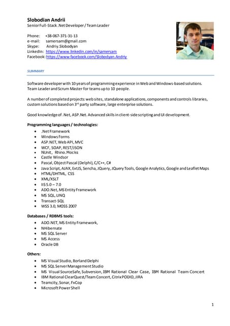 Resume2015 | PDF | Web Development | Internet