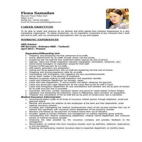 CV Health Insurance | DOC