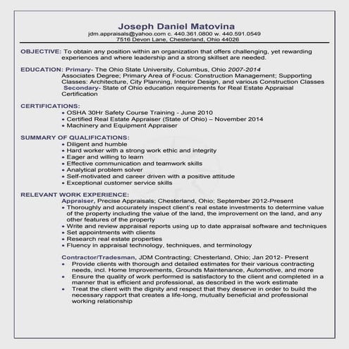 Joseph D Matovina Resume | PDF | Technology & Computing
