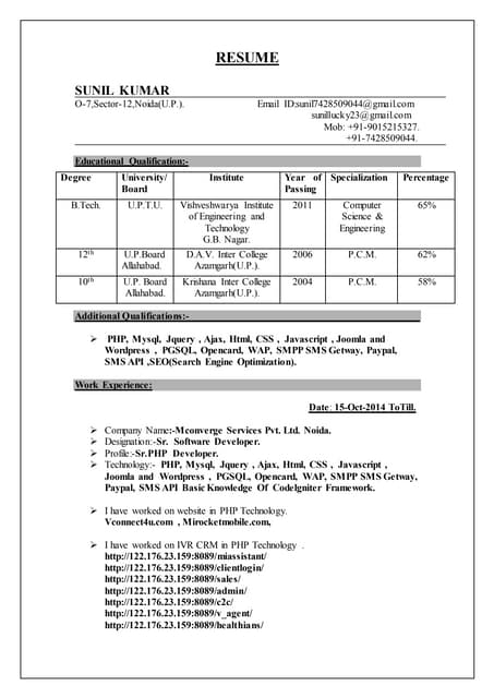 programming resume 2016a | PDF