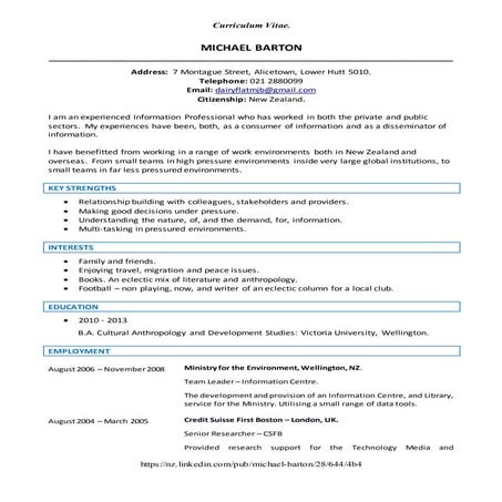 MICHAEL BARTON CV - 21-9 | DOCX