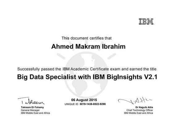 Big data developer mastery award certificate | PDF | Educational Assessment | Education