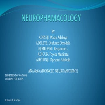 NEUROPHAMACOLOGY | PPTX