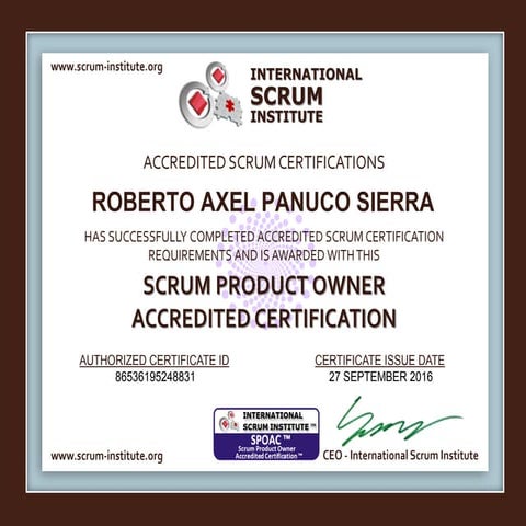 Scrum Product Owner Cert. | PDF