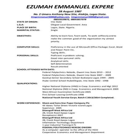 EMMANUEL'S CV | DOCX