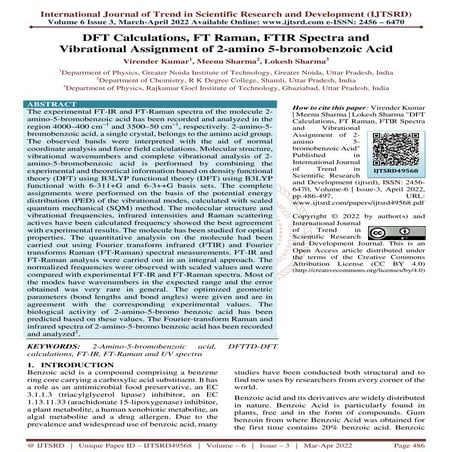 Dft Calculations Ft Raman Ftir Spectra And Vibrational Assignment Of 2 Amino 5 Bromobenzoic
