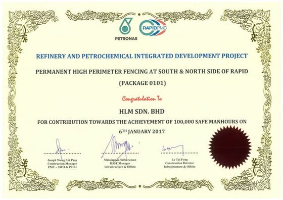 Certificate of Appreciation for Contractor of the month September 2016 ...