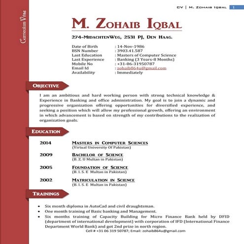 Zohaib-CV | PDF
