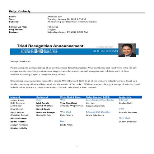 Tom Daigle Texas Direct Auto Letter of Recommendation | DOC