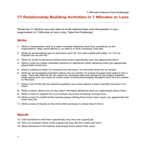 Team Building Activity document for teams | DOCX