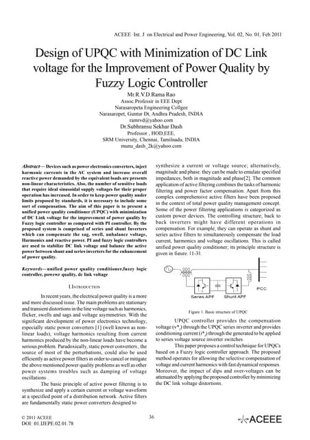Mitigation Techniques for Power Quality Improvement | PPTX