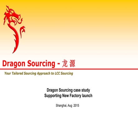 Dragon Sourcing case study Supporting New Factory launch | PPT