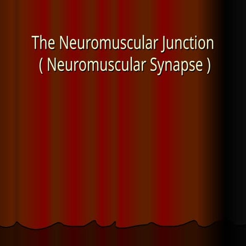 7&8- The Neuromuscular Junction & Physiology of Skeletal Muscle ...