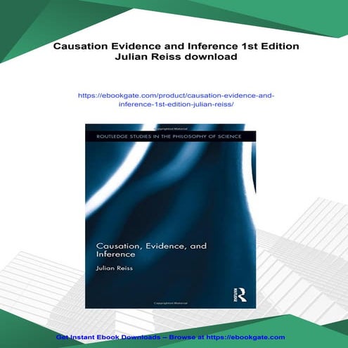 Causation Evidence and Inference 1st Edition Julian Reiss | PDF