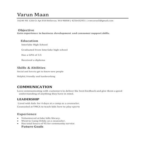Varun Resume | DOCX
