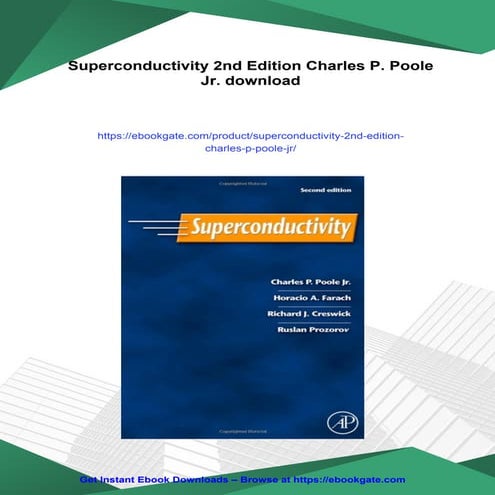 Superconductivity 2nd Edition Charles P. Poole Jr. | PDF