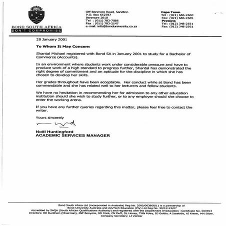 Letter of conduct | PDF