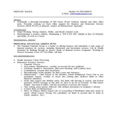 SRINATH Resume-2 | DOCX