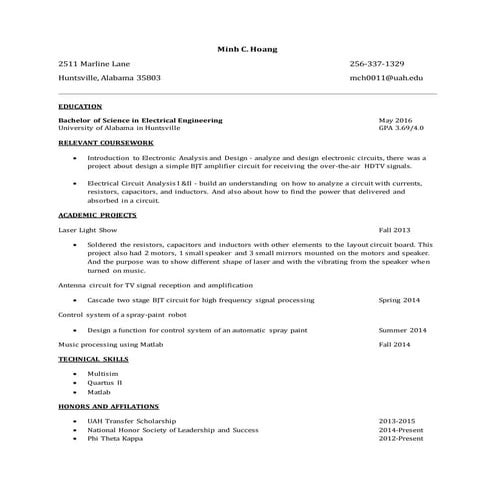 Resume2 | PDF