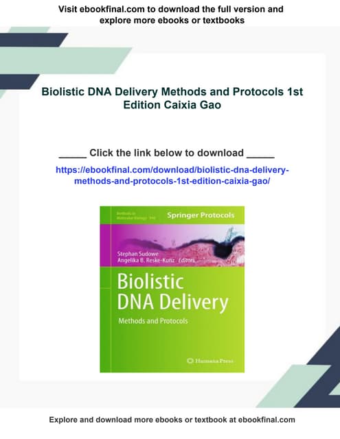 Modern Biological Tools and Techniques | PPT