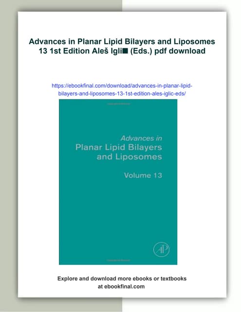Advances in Artificial Bilayer Lipid Membranes.pdf | Chemistry | Science
