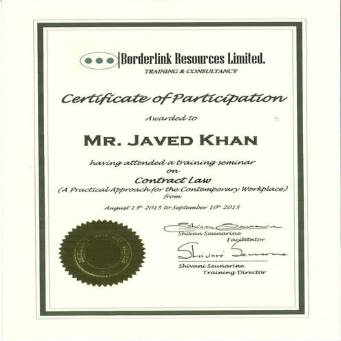 Contract Law Certificate | PDF