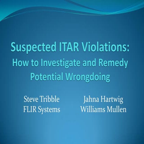 ITAR Boot Camp | PDF