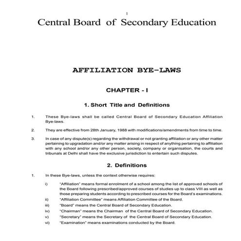 7820758 cbse-affiliation-byelaws | PDF | Secondary Education | Education
