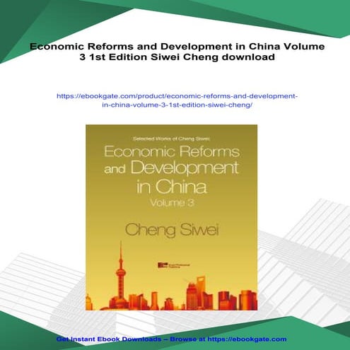 Economic Reforms and Development in China Volume 3 1st Edition Siwei ...