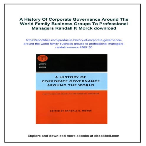 A History Of Corporate Governance Around The World Family Business ...