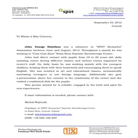 rekomendacja dla AIESEC | PDF