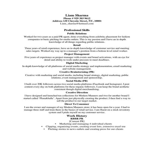 Liam Sharma Resume | PDF