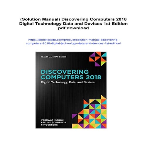 (Solution Manual) Discovering Computers 2018 Digital Technology Data ...
